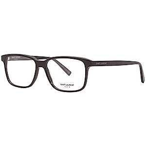 SAINT LAURENT SL-458 004 Eyeglasses Men's Black/Silver Full Rim Square 58mm
