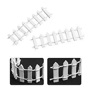 Amosfun 12pcs Miniature Stuff Miniature Fairy Garden Accessories Outdoor Fence Mini Fencing Bonsai kit- Micro Landscape Fence Accessories Miniature Fairy- Garden Fence Ornaments