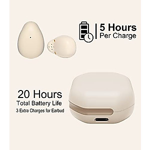 eleror Sleep Earbuds Z1, Invisible Wireless Bluetooth Earbuds for Small Ears, Small Ear Buds Headphones，Mini Earphones Light Weight for Comfort Fit (Nude)