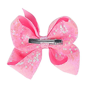 Xansema 5 Inches Sequins Large Bows Alligator Hair Clip Hair Barrettes Accessories for Women Teens Girls Kids