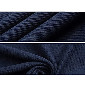 WOAIXIA Green Irish Shamrock Embroidered Short Sleeve Polo Shirts Classic Embroidery Men's Polo Shirt (Navy,XL,X-Large)