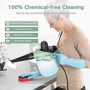 Handheld Steam Cleaner, Upholstery Steamer for Cleaning, 10 in 1 Portable High Pressure Steam Cleaner, Pressurized Steam Cleaner for Home Use, Furniture, Car, Sofa, Bathroom, Grill, Tile, Surface