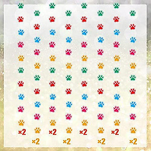 12 Pcs Dog Party Decorations Paw Prints Party Banner for Dog Party Puppy Paw Party Dog Birthday Party Decoration Dog Paw Prints Banners Garlands for Dog Paw Prints Party Pet Dog Birthday Party
