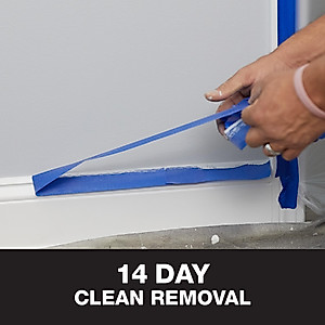 FROGTAPE 242750 Pro Painter's Tape with PAINTBLOCK, 1. 41-Inch x 60-Yards, Blue, 6 Rolls