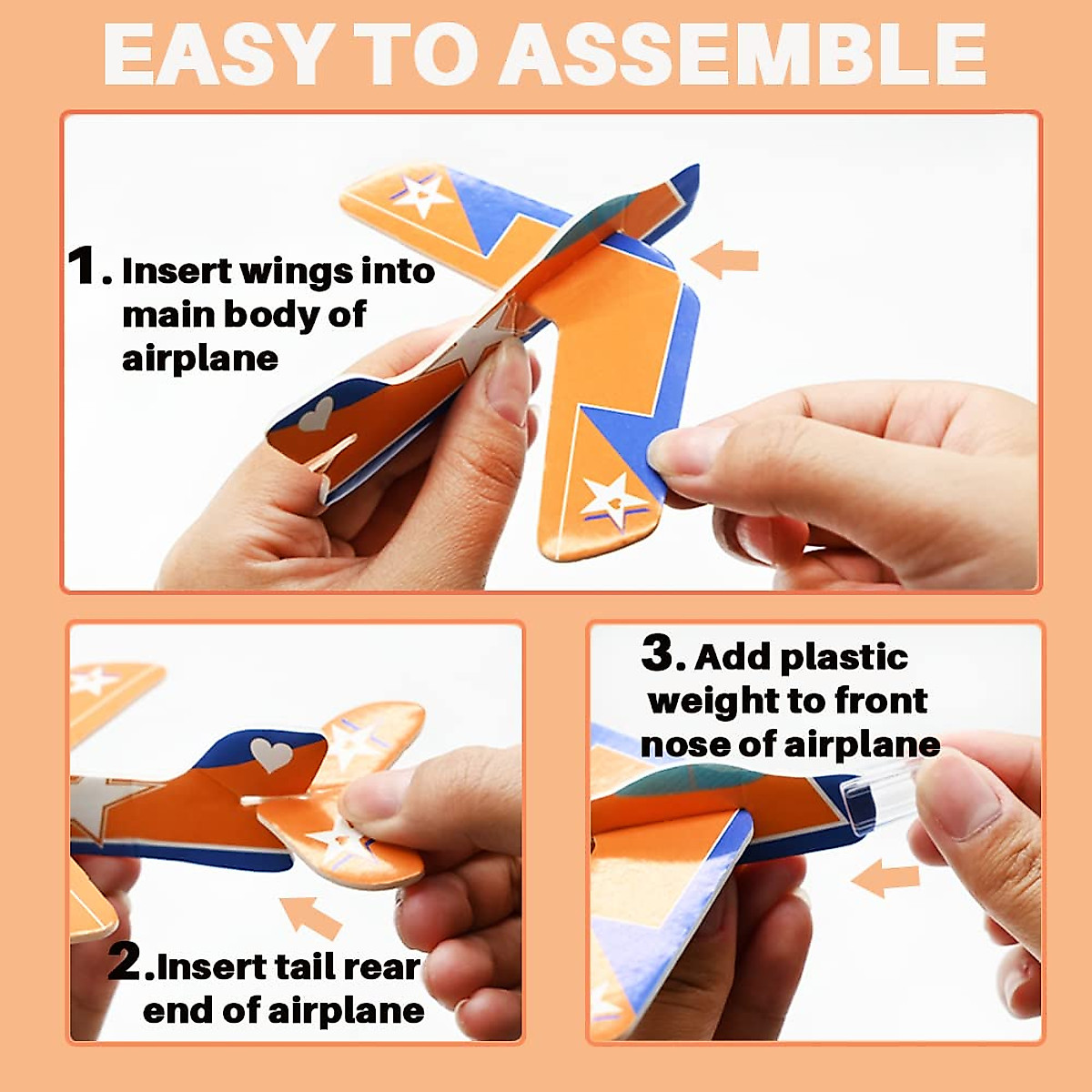 WODMAZ 28 Pack Valentines Day Cards for Kids, 7 Different Designs Foam Airplanes with Valentines Gift Cards for Boys Girl School Classroom Exchange Prize, Fun Planes Valentines Party Favors Toys