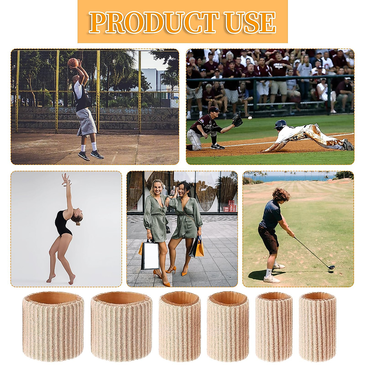 BLMHTWO 15pcs Toe Cushion Tube Toe Tubes Sleeves Soft Gel Corn Pad Protectors Toe Cushions for Pain Relief Corn Protectors for Toes (3 Size)