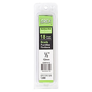 Grex GSB18-12 1/2 In. 18 Ga. Brad Nails, Stainless Steel 304, 1M