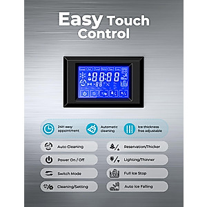 22" Commercial Ice Maker Machine 450LBS/24H with 250LBS Storage Bin, Powerfull Compressor, 182 Full Cube Ice Ready in 8-15 min, Air Cooled, Industrial Ice Machine for Business