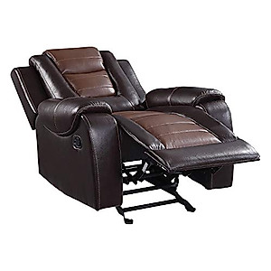 Lexicon Matteo Glider Reclining Chair, Two-Tone Brown
