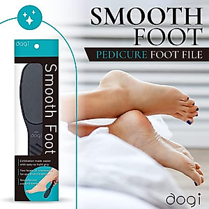 aogi Foot rasp Pedicure Foot File - Removes Damaged and Hard Skin, Avoids Callus Buildup – Gentle, Fine File for at-Home Professional Treatment (Black, Waterproof, Comes with Original Pouch)