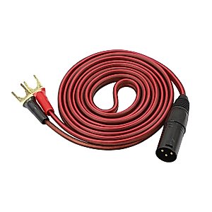 XMSJSIY XLR to Y Spade Plug Speaker Cable, XLR 3 Pin Male to Dual U Plugs Audio Cable OFC HiFi Speaker Wire for DJ/PA Amplifier Subwoofer Mixer-2M/6.56 Feet (XLR Male)