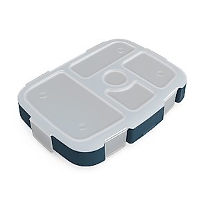Bentgo® Kids Prints Tray with Transparent Cover - Reusable, BPA-Free, 5-Compartment Meal Prep Container with Built-In Portion Control for Healthy Meals At Home & On the Go (Friendly Skies)