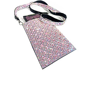 Jacqueline Kent JKBG109.PK Royal Ice Cellphone Crossbody Purse 7 Inches x 4.75 Inches Flamingo Pink, Black, Silver
