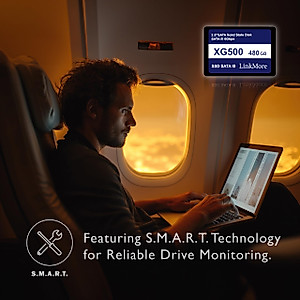 LinkMore XG500 480GB 2.5" SATA III (6Gb/s) Internal SSD, Solid State Drive, Read Speed Up to 500MB/s, 2.5 inch for Laptop and PC Desktop