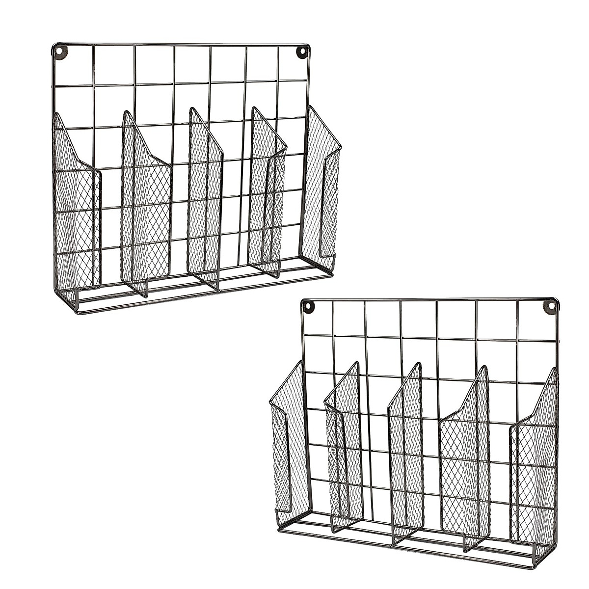 Home Basics Stainless Steel Rust Resistant Wrap Organizer, Perfect for Food Storage Bags, Silver Foil, Wax Paper, Sandwich Bags, Plastic Wrap- Mounts to Cabinet Door or Wall. Onyx/Black Finish