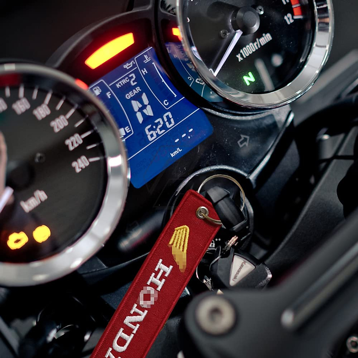 Motorcycle Keychain, 3Pack Tag Keychain Key Ring Motor Scooter Truck Biker Gift