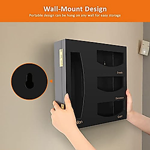 Ziplock Bag Organizer for Kitchen Drawer, Bamboo Organizer, Compatible with Gallon, Quart, Sandwich and Snack Variety Size Bag