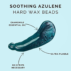 GiGi Hard Wax Beads, Soothing Azulene Hair Removal Wax for Sensitive Skin, 14 oz