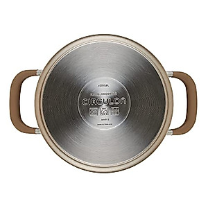 Circulon Premier Professional Hard Anodized Nonstick Saucepot with Side Handles and Lid, 4 Quart, Bronze