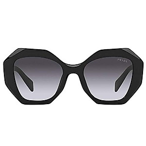 Prada PR 16WS 1AB5D1 Black Plastic Geometric Sunglasses Grey Gradient Lens