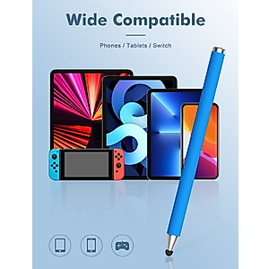 Stylus Pens for Touch Screens, StylusHome Carbon Fiber Tips Stylus Pencil with 3 Replacement Tips, Universal Stylus for iPad iPhone Tablets Android Kids Tablets - 3 Pack (Yellow/Blue/Orange)