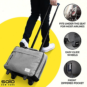 Solo Re:Start Rolling 15.6" Laptop Bag, Grey