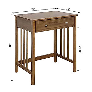 Convenience Concepts Designs2Go Mission Desk with Keyboard Drawer, Driftwood