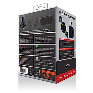 Bionik Tetra Power - Nintendo Switch Joy Con Charging Dock (4 Controllers) with Built-In Cable Adjustment System and LED Charge Status Indicators