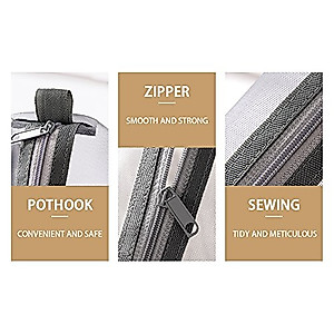 3PCS Multifunctional Mesh Pen Bag Pencil Case Makeup Tool Bag Storage Pouch Purse