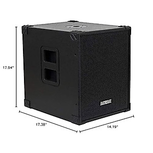 Earthquake Sound DJ-Quake (Ver 2) 12-inch 1200-Watt Subwoofer with Built-In Amplifier, USB/SD, and Bluetooth, Black