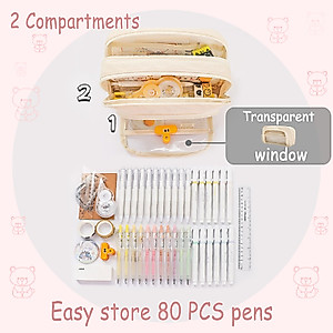 ACEIOT Pencil Case Large Capacity Pencil Pouch, Aesthetic Pencil Case Pouch, Cute Pencil Case for Kids Students, Kawaii Pencil Bag, Preppy Pencil Case for School, Stationery Storage Bag