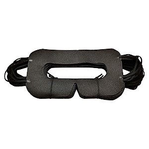 YinQin 100 PCS VR Disposable Eye Mask VR Headset Cover Mask, Sanitary VR Eye Mask, Black VR Eye Mask Cover, Sweatproof VR Headset Cover Mask Universal Eye Mask for VR (Black)