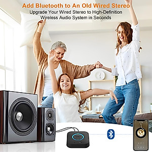 [Upgraded] 1Mii B06 Plus Bluetooth Receiver, HiFi Wireless Audio Adapter, Bluetooth 5.0 Receiver with 3D Surround aptX HD aptX Low Latency for Home Music Streaming Stereo System