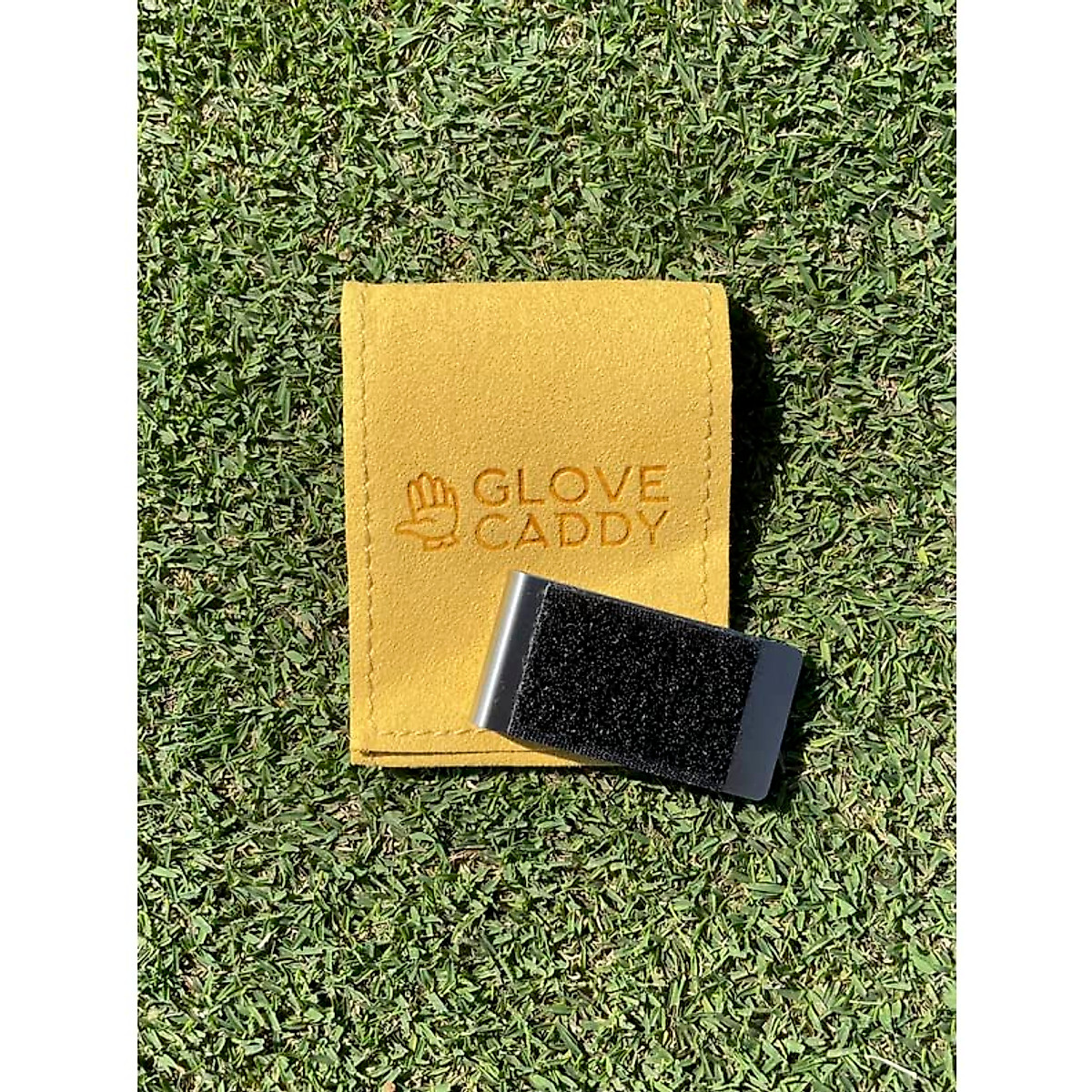 Glove Caddy® Golf Glove Holder - Stainless Steel Hook and Loop Money Clip - Golf Accessory for Men and Women