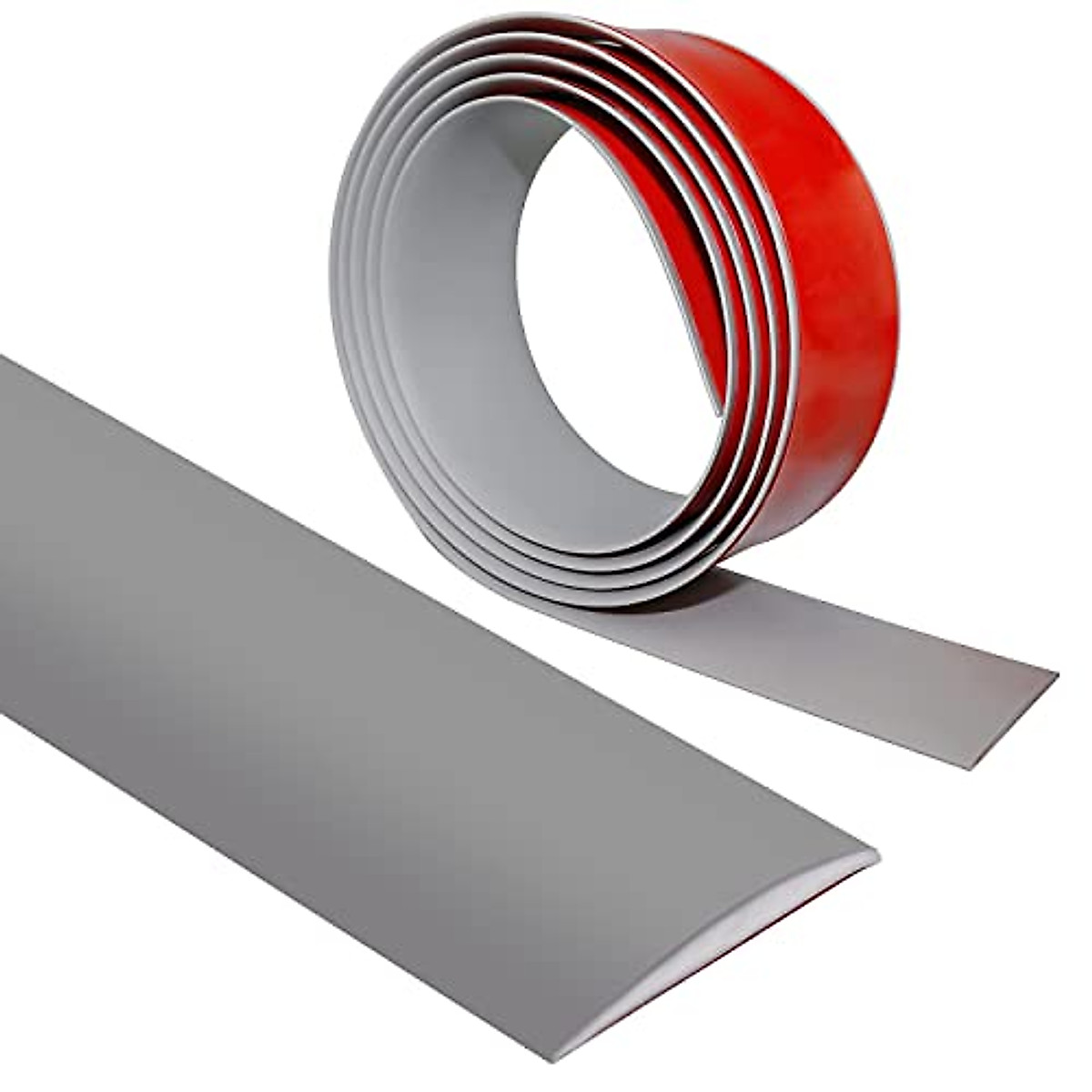 9.84 Feet Floor Transition Strip Waterproof Self Adhesive Transition Profile Flooring Cover Strips Vinyl Floor Edge Trim Floor Joining Strip Floor Bar Flat Divider Strip(Gray)