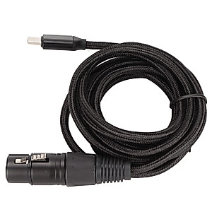 PUSOKEI USB C to XLR Female Cable, HiFi USB C Microphone Cable, Microphone Recording Line Built in D/A Conversion Chip for Windows OS X, Plug and Play()