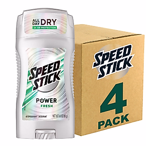 Speed Stick Men's Deodorant, Fresh, 3 Ounce, 4 Pack