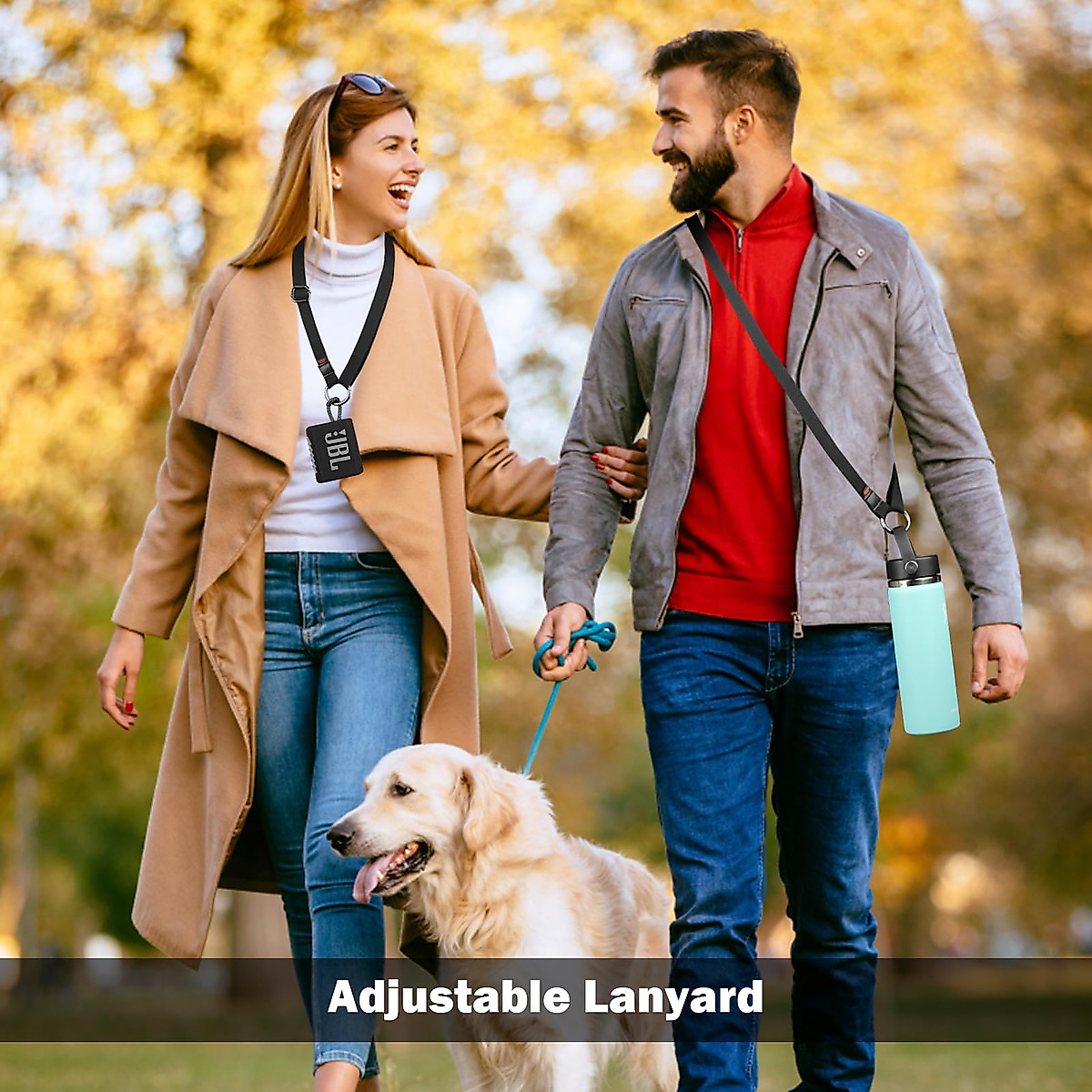 Desing Wish Dual-use Adjustable Lanyard for Original Long Crossbody Lanyard or End-to-end Connection Lanyard, Anti-Lost Cross Body Strap Cotton Neck Strap Holder for Keys Wallet Camera (Black)