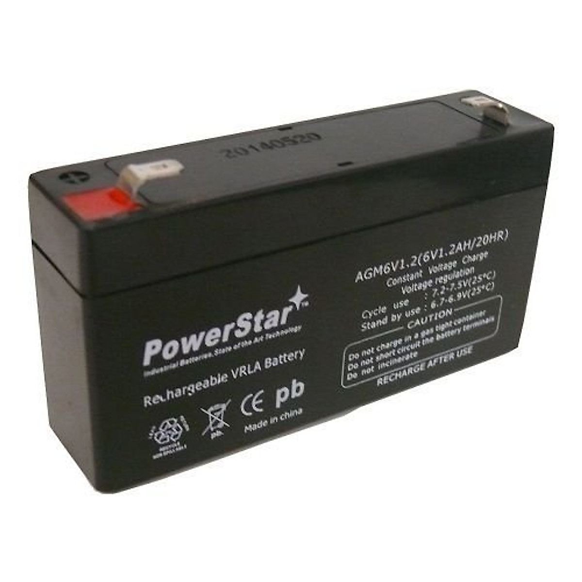 PowerStar 6VOLT 1.2AH SLA Battery 6V1.3AH 6V1.4AH 6V1.2AH - US Stock