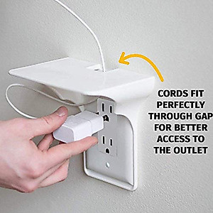 SHEN RONG Outlet Shelf,Outlet Shelves,Easy InstallHolds Up to 10 lbs - Space Saving Solution (2 Pack)