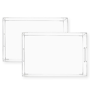 2 Pack Acrylic Trays for Serving, Lucite Tray, Acrylic Tray, Acrylic Serving Tray, Acrylic Trays, Clear Lucite Tray, Large Acrylic Tray.