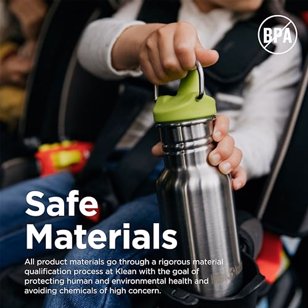 Klean Kanteen Kid Classic Narrow 12oz (w/Sippy Cap) Brushed Stainless