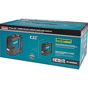 Makita SK105GDNAX 12V max CXT® Lithium-Ion Cordless Self-Leveling Cross-Line Green Beam Laser Kit (2.0Ah)