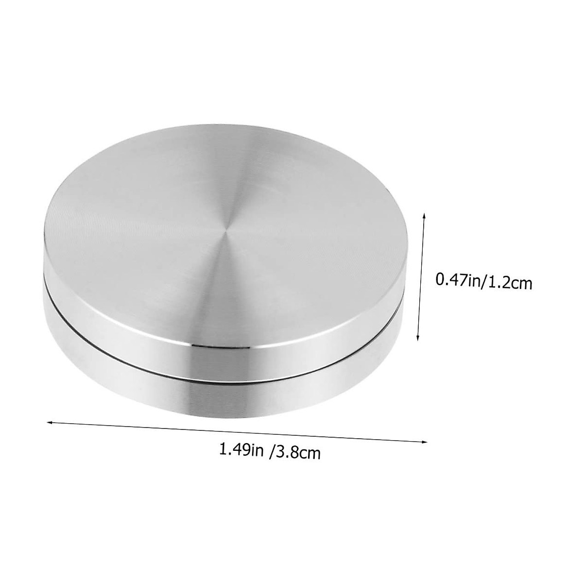 SHOWERORO 2pcs Turntable Base Decorative Trays Lazy Susan Bearing Metal Stand Round Tray Aluminium Alloy Swivel Base Tools Cake Turntable Dessert Aluminum Alloy Tv Cabinet to Rotate Wedding