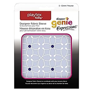 Playtex Diaper Genie Expressions Diaper Pail Fabric Sleeve, Blue Tile