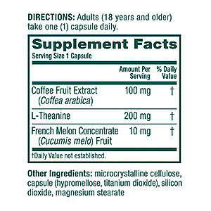NEURIVA Destress Brain Supplement for Focus, Concentration & Accuracy with L-Theanine for Relaxation & Everyday Stress Reduction and Melon Concentrate to Help Fight Oxidative Stress, 30ct Capsules