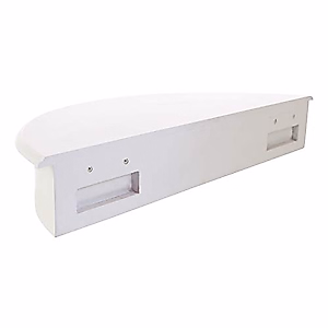 Pemberly Row Providence Morris Half Moon Shelf White Engineered Wood