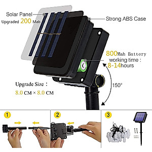 LEIORIO Outdoor Solar String Lights 7M/24Ft 50LED Solar Powered Waterproof Lights 8 Mode Indoor/Outdoor Solar String Lights for Garden,Patio Yard,Home,Parties,Wedding