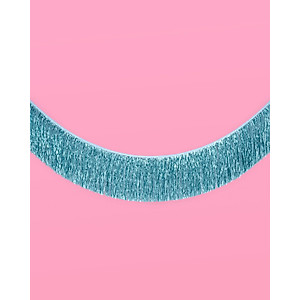 xo, Fetti Blue Fringe Banner - 5 Ft. | Bachelorette Party Decorations, Birthday Party Decor, Baby Shower Supplies, Photo Booth Banner Backdrop