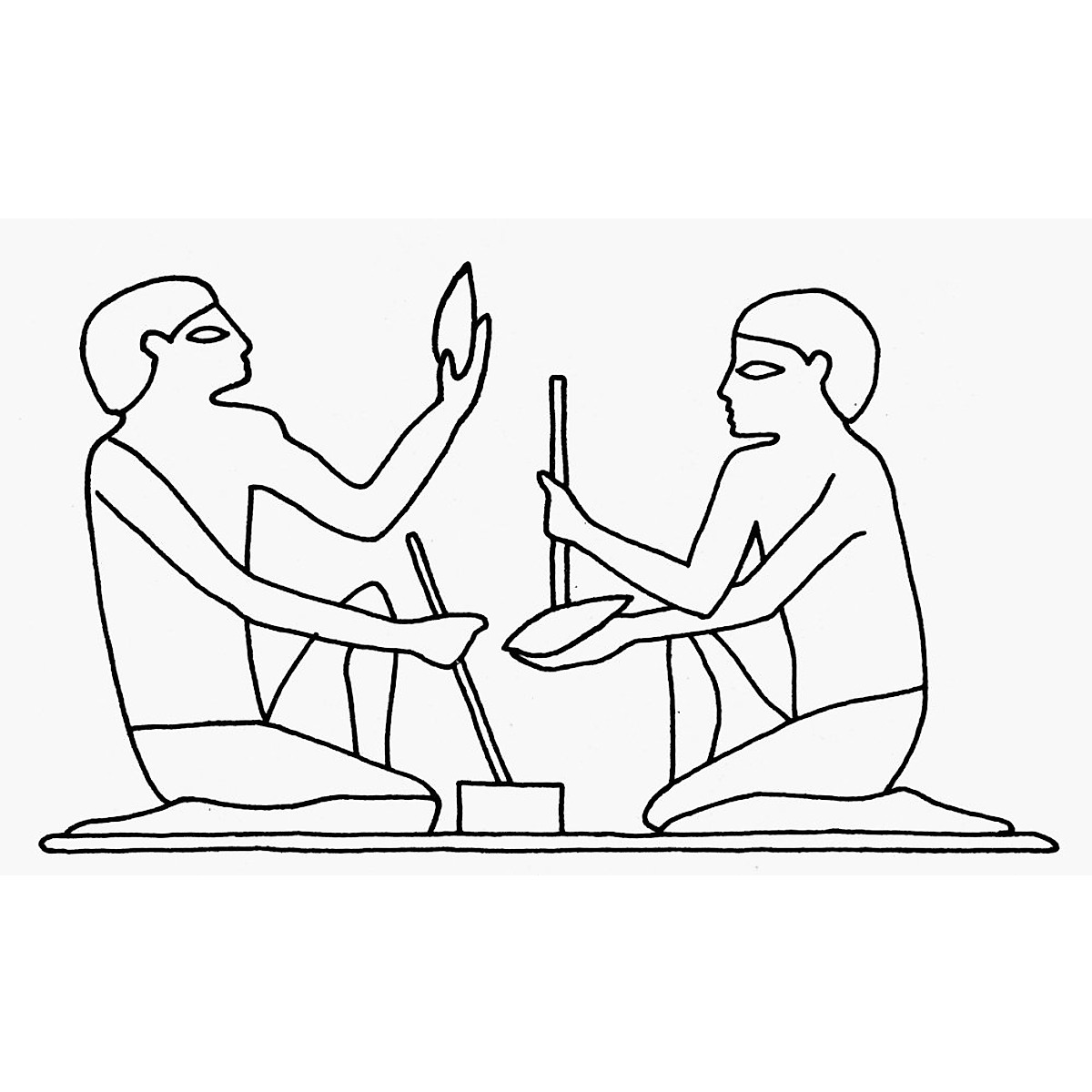 Egyptian Tool Making Nstone Blades Being Flaked Drawing After An Egyptian Tomb Painting C2000 BC Poster Print by (18 x 24)